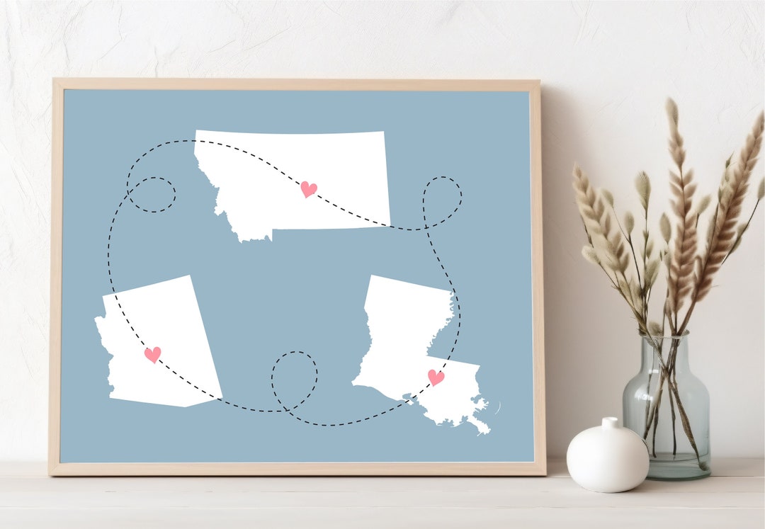 3 States. State to State Print. State Map Printable. Country Map Print ...