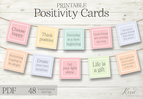 Positivity Cards. Affirmations Cards. Daily Affirmations. | Etsy