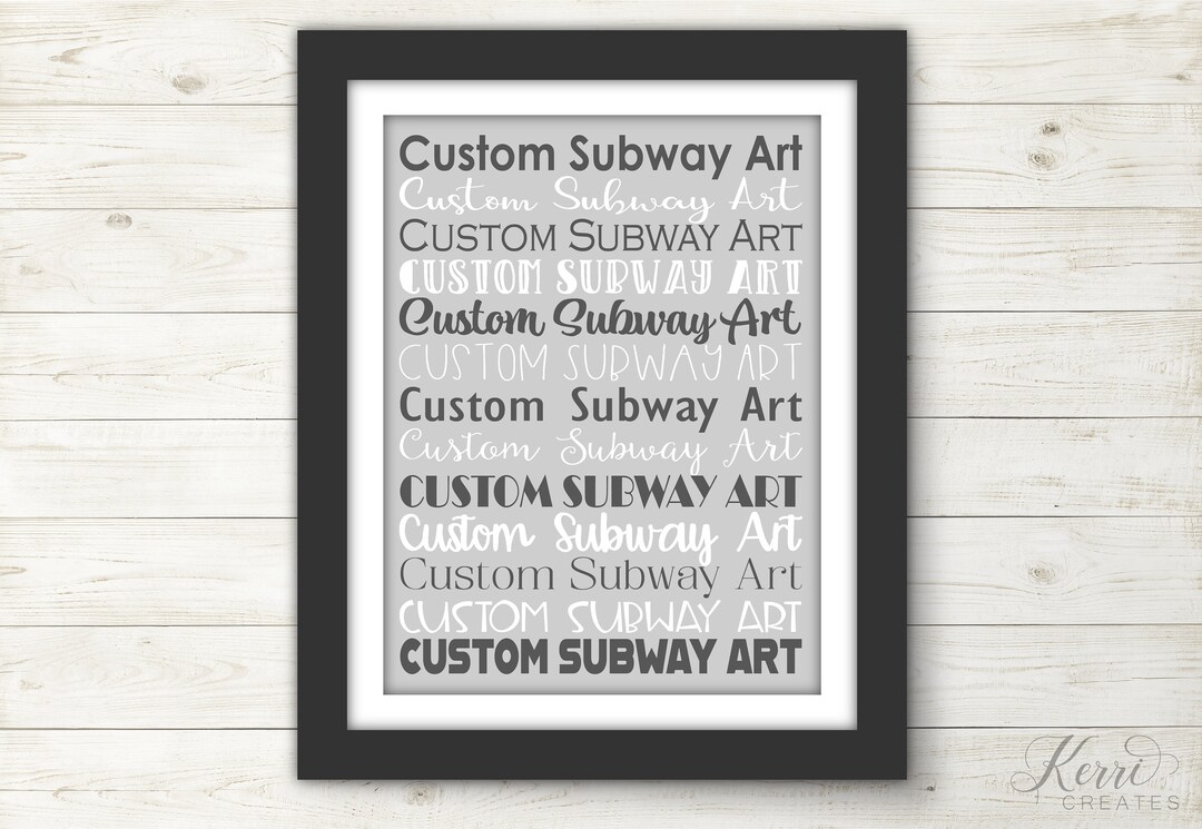 Design Your Own Word Art. Custom Subway Art. Custom Word Art Print ...