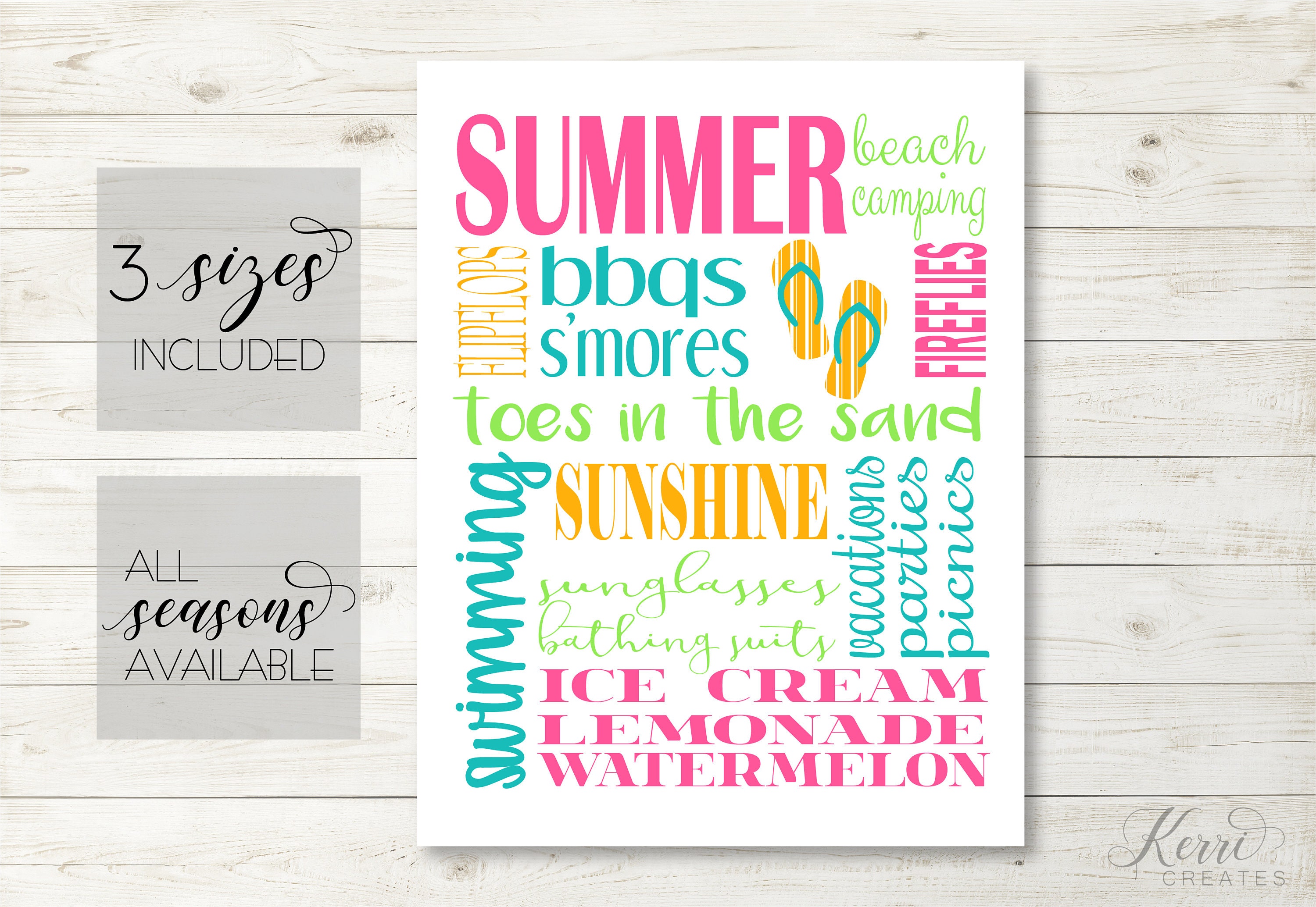 Summer Subway Art Printables