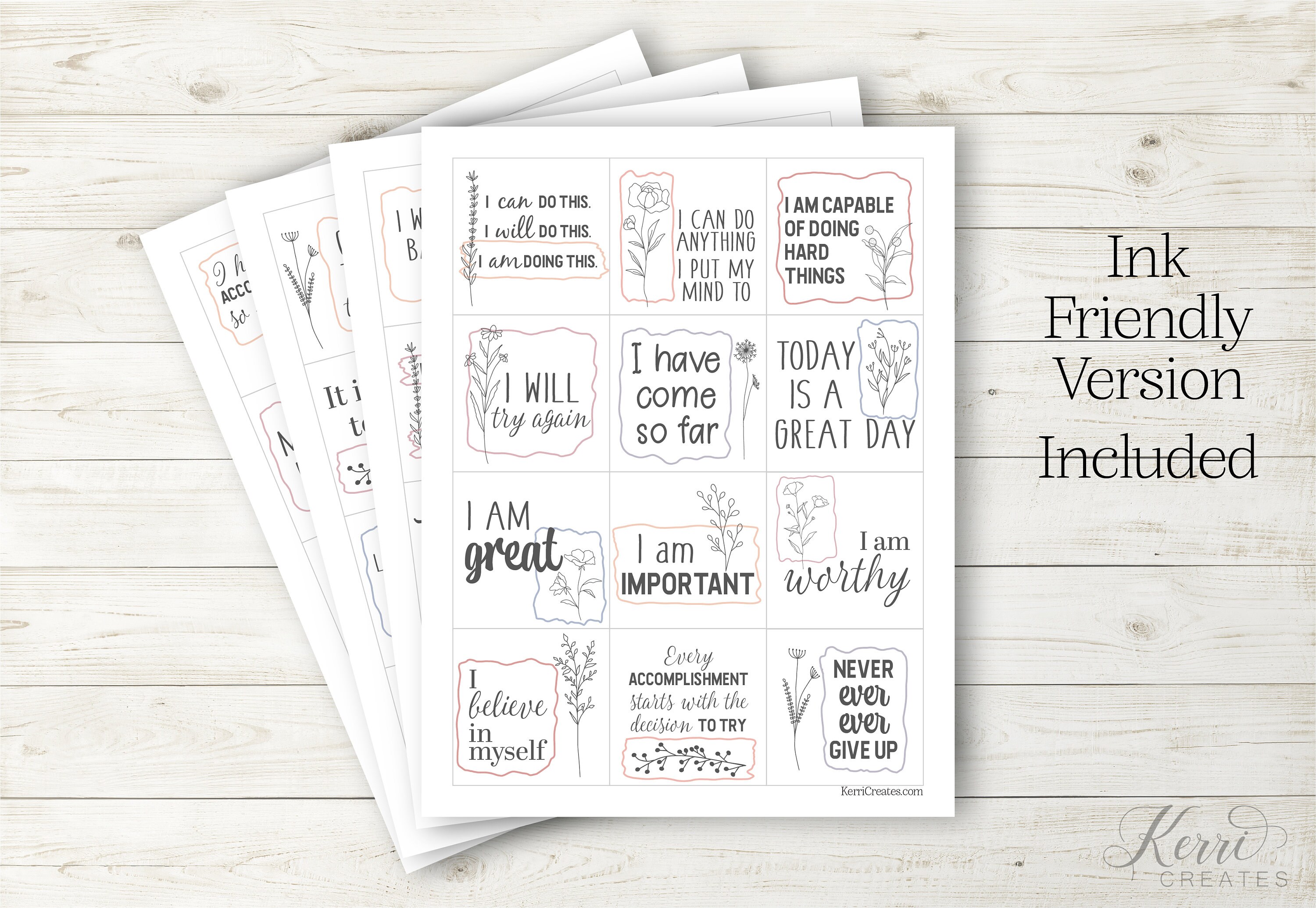 Inspirational Cards. Inspirational Quotes. Daily Affirmation | Etsy