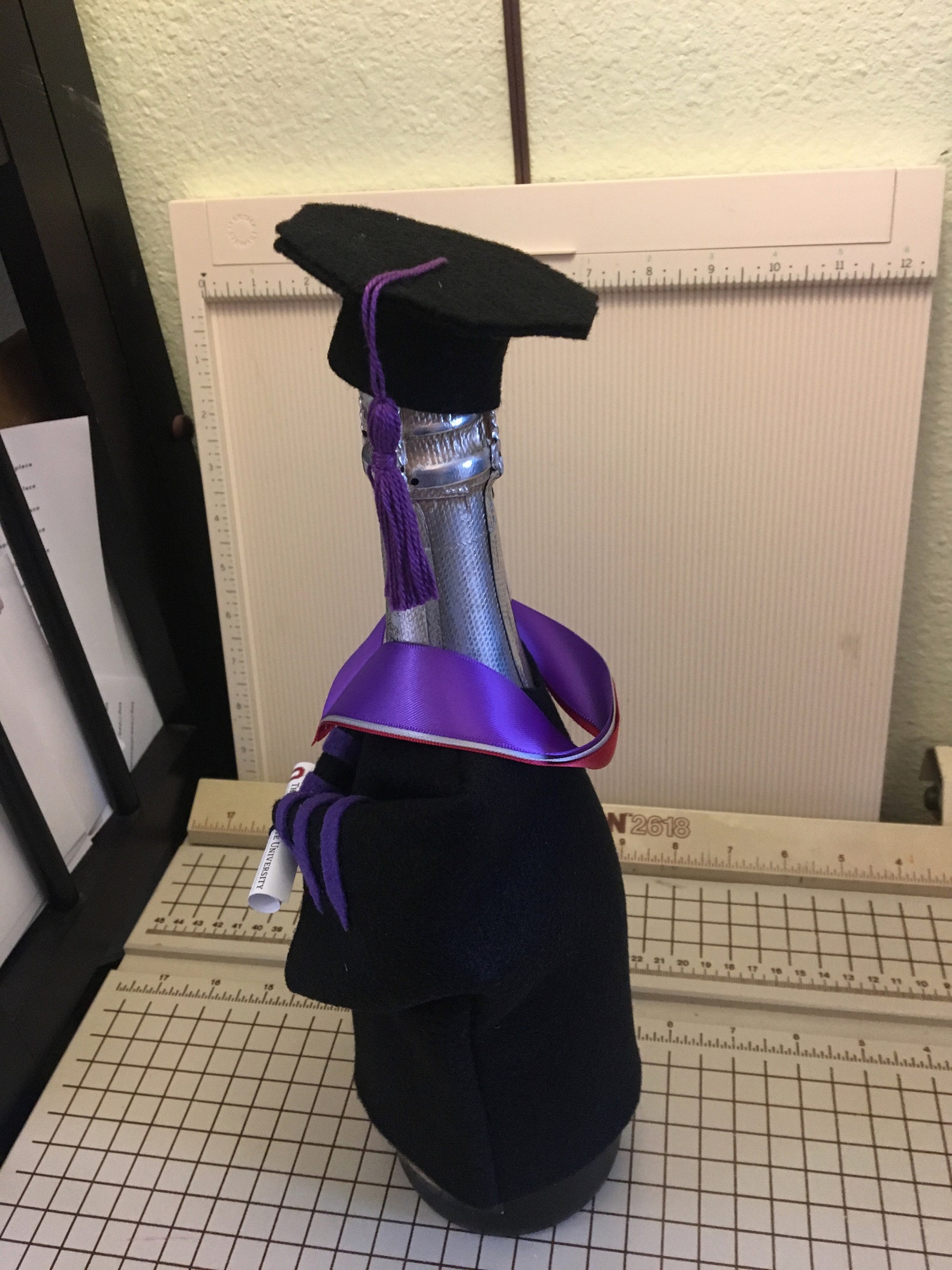 Personalize Your Colors,(be Detailed) Graduation Cap and Gown Bottle ...