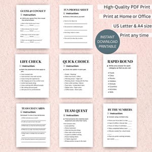 Team Building Get to Know Me Game, Office Party Printable (digital ...