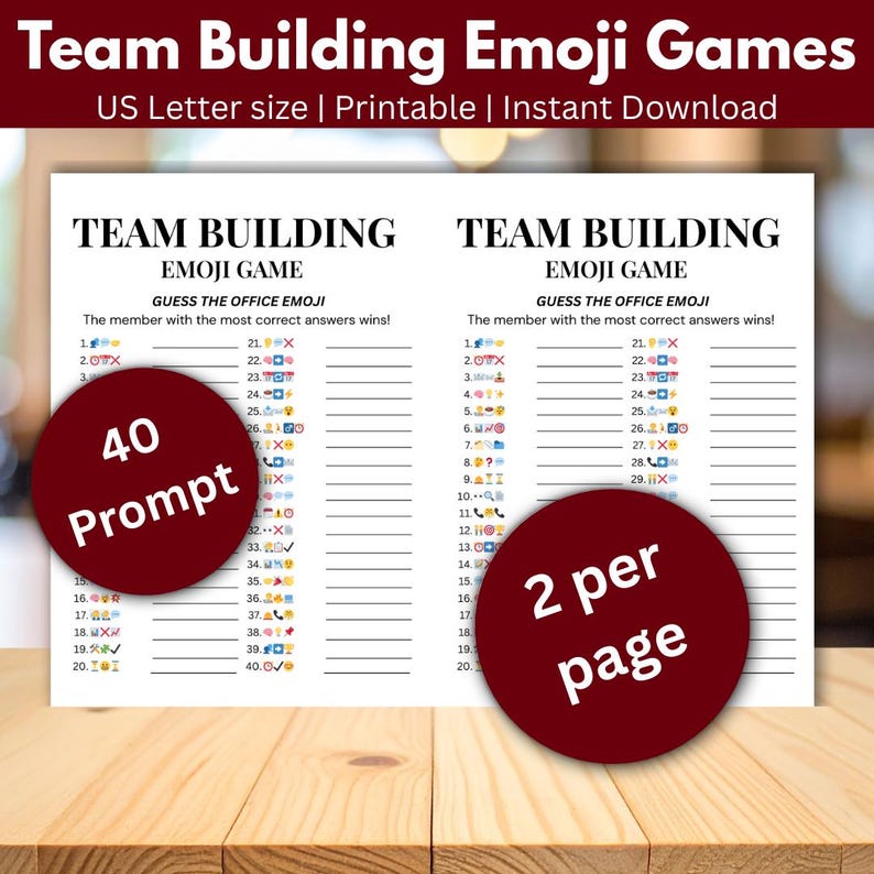 Team Building Emoji Game | Office Icebreaker (digital Download) - Etsy
