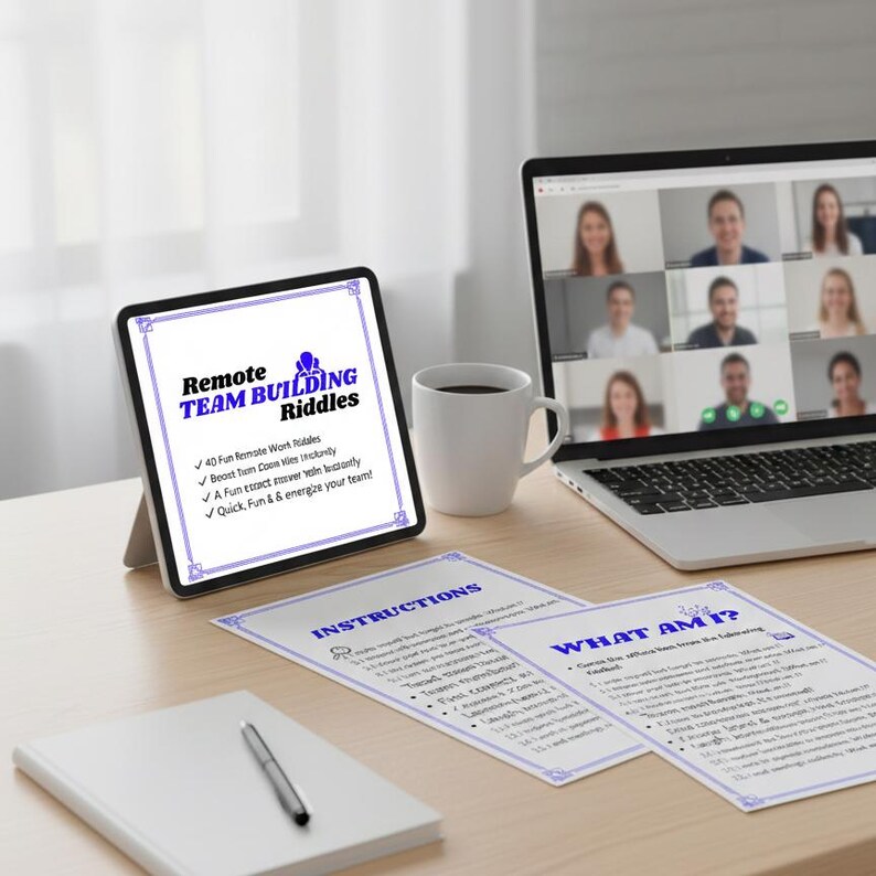 Remote Team Building Riddles | 40 Fun Office Icebreakers (PDF Files) - Etsy