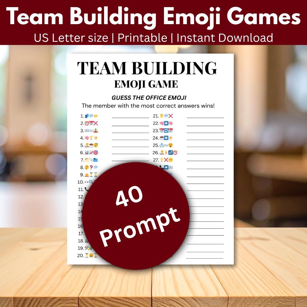 Team Building Emoji Game | Office Icebreaker (digital Download) - Etsy