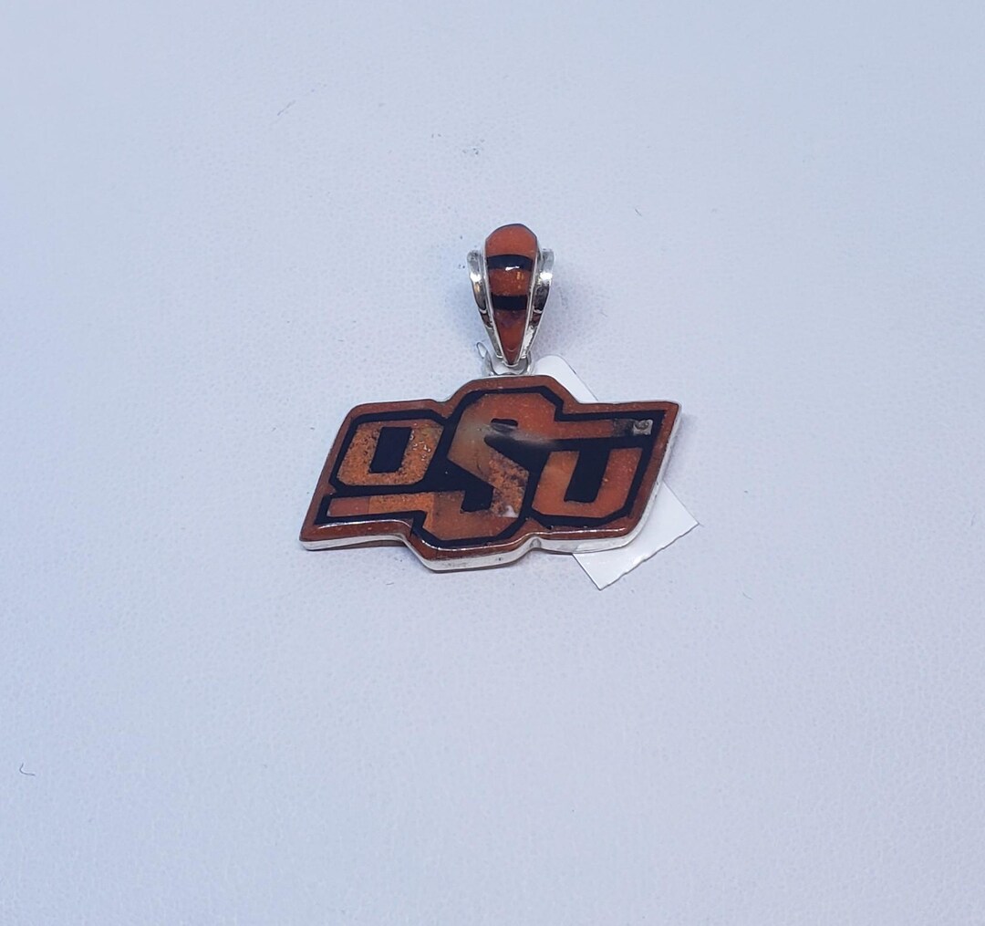 OSU Pendant With Inlay and Sterling Silver - Etsy