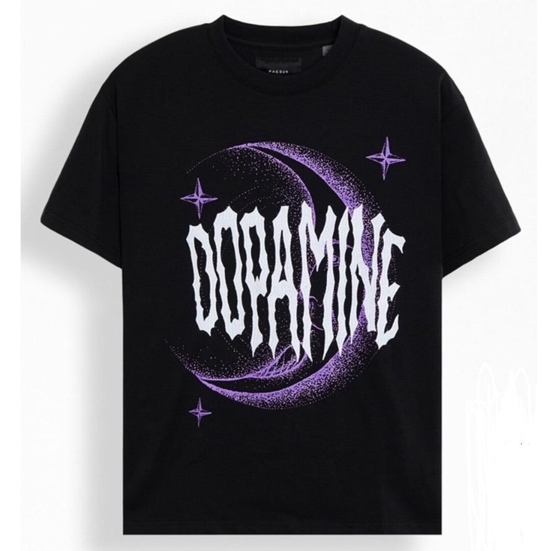 Pacsun Dopamine Embroidered Moon Tee Black M Heavyweight Emo Streetwear ...