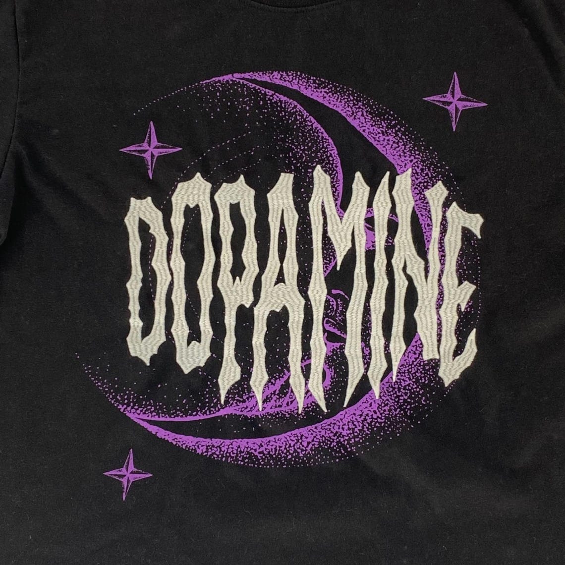 Pacsun Dopamine Embroidered Moon Tee Black M Heavyweight Emo Streetwear ...