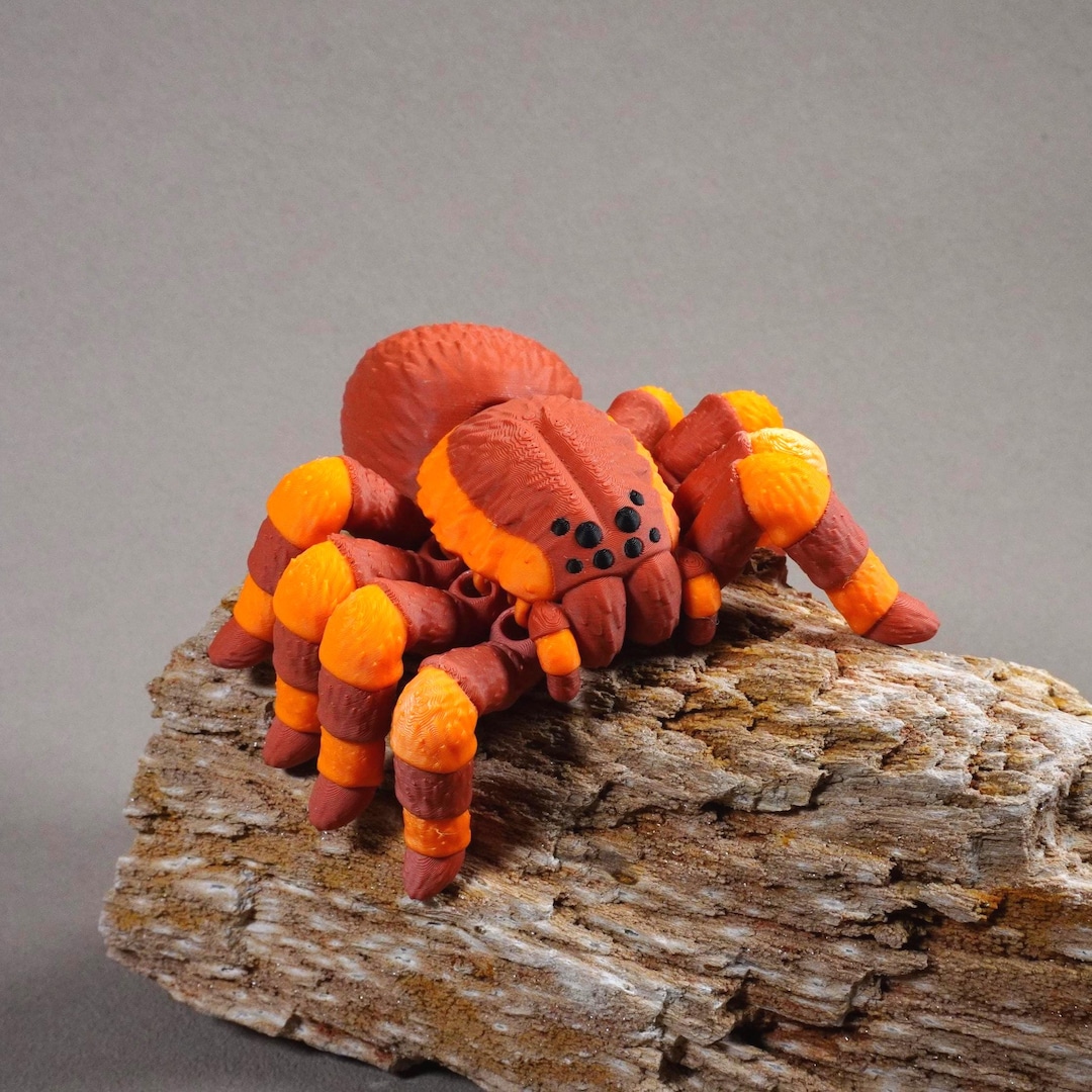 3d-printed Articulated Tarantula Figurine - 5 Inches | Flexible Desk ...