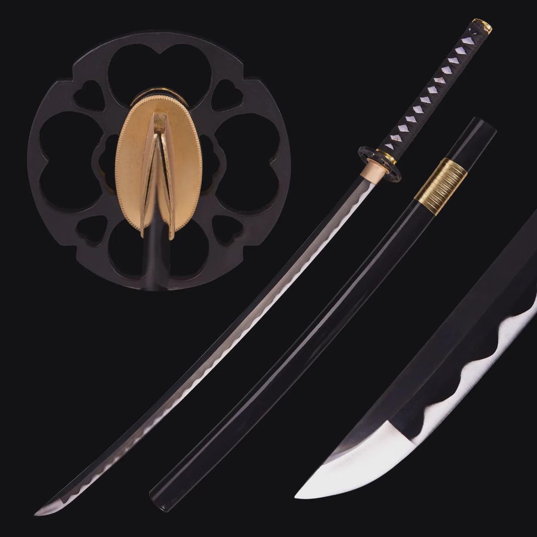 Handmade Yami Sword Real - Hand Forged Full Tang 1095 Steel Japanese ...