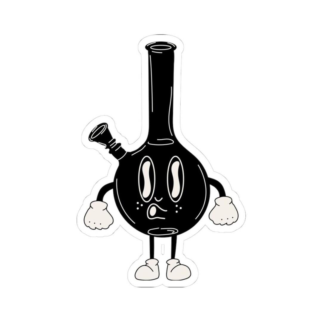 Marijuana Bong Sticker Kiss-cut Weed Decal 420 Cannabis Art Decal - Etsy