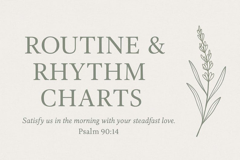 Faithful Morning Routine Chart | Christian Family Printable | Bible ...