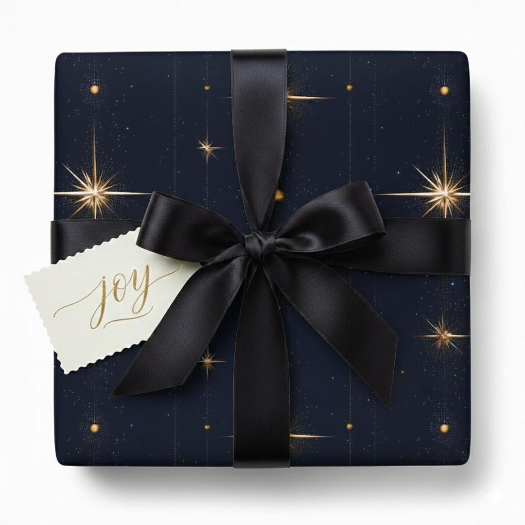 Stars Aligned Wrapping Paper | Luxury Blue Gift Wrap - Etsy