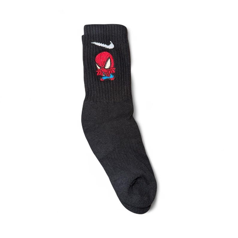 Embroidered Nike Socks (spider Man) - Etsy
