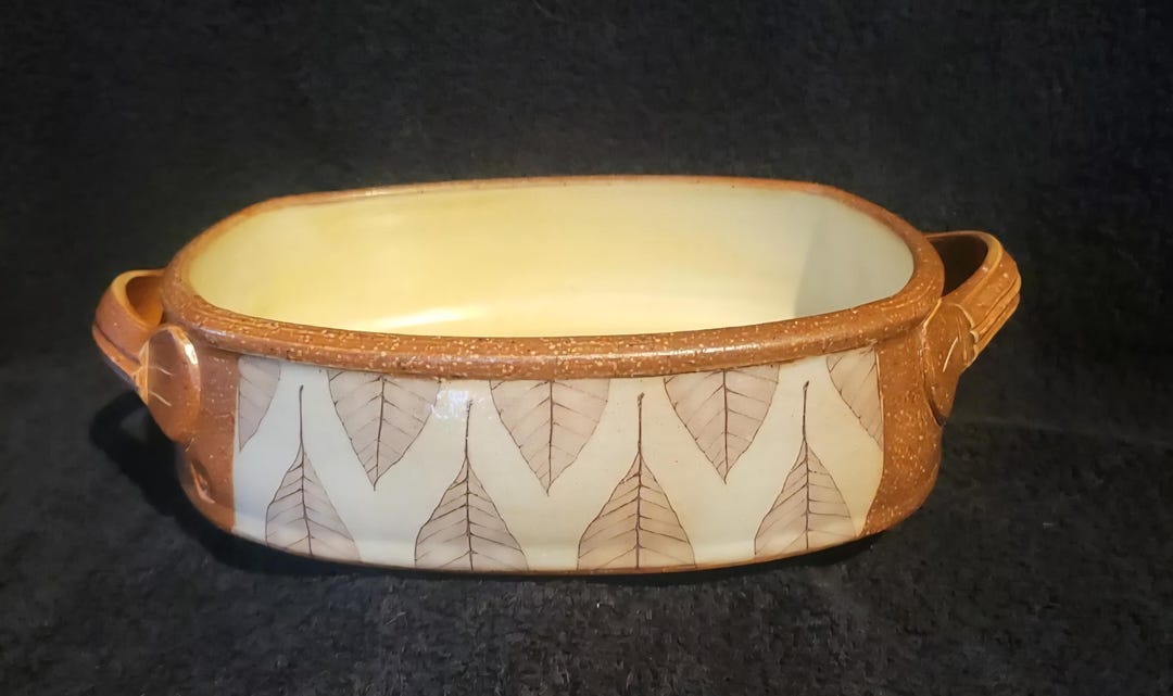 Evelyn Ward Studio Art Pottery Stoneware Serving Dish W/ Decorative ...