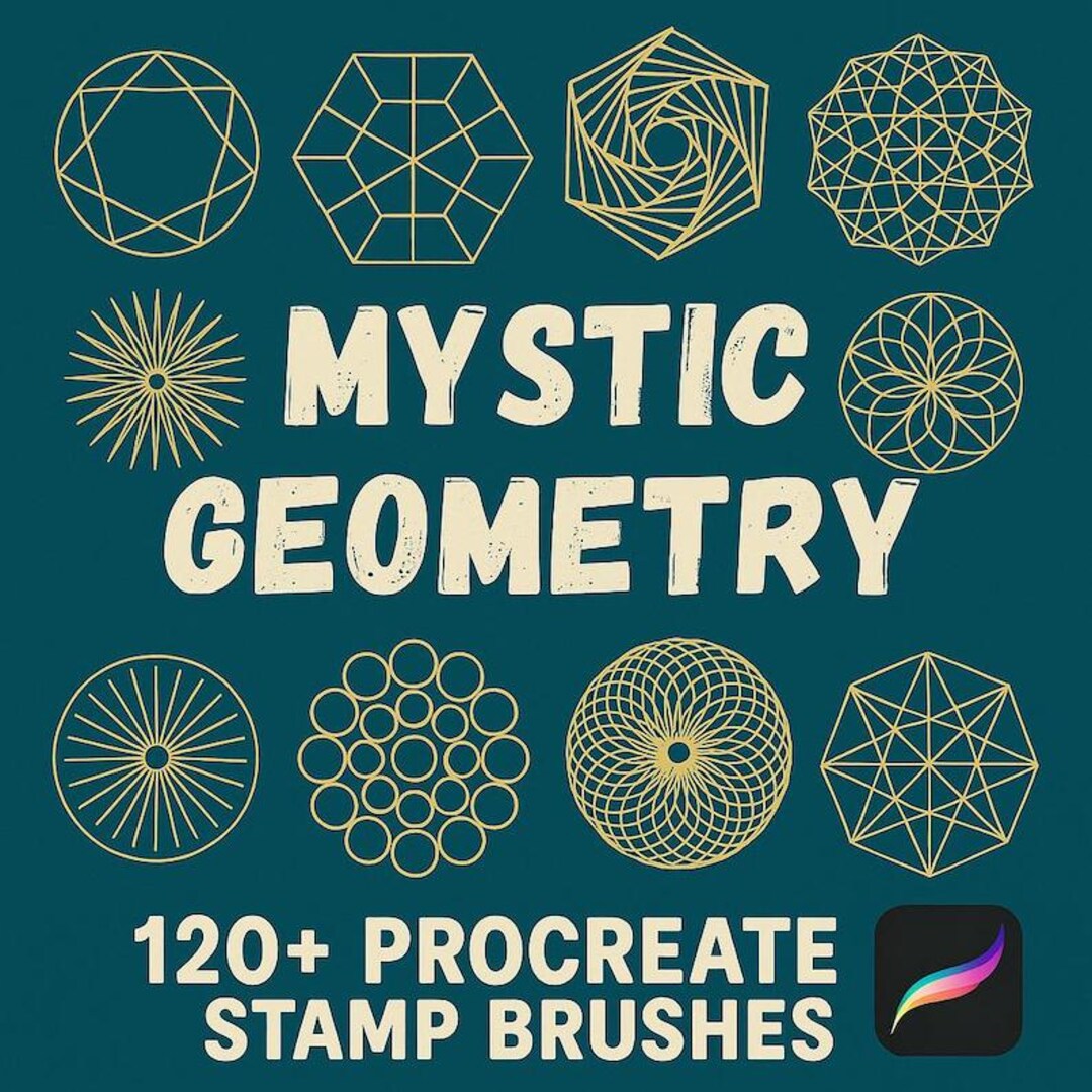 Mystic Geometry Procreate Stamp , Procreate Sacred Geometry Tattoo ...