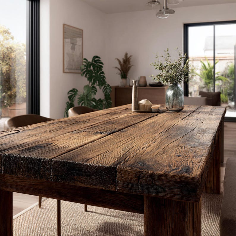 Handmade Table, Walnut Table, Rustic Table, Dining Table - Solid Table ...