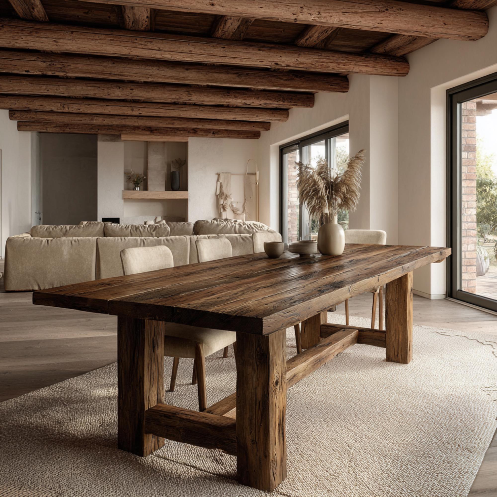 Dining Table, Walnut Table, Rustic Table, Handmade Table - Wooden Table ...