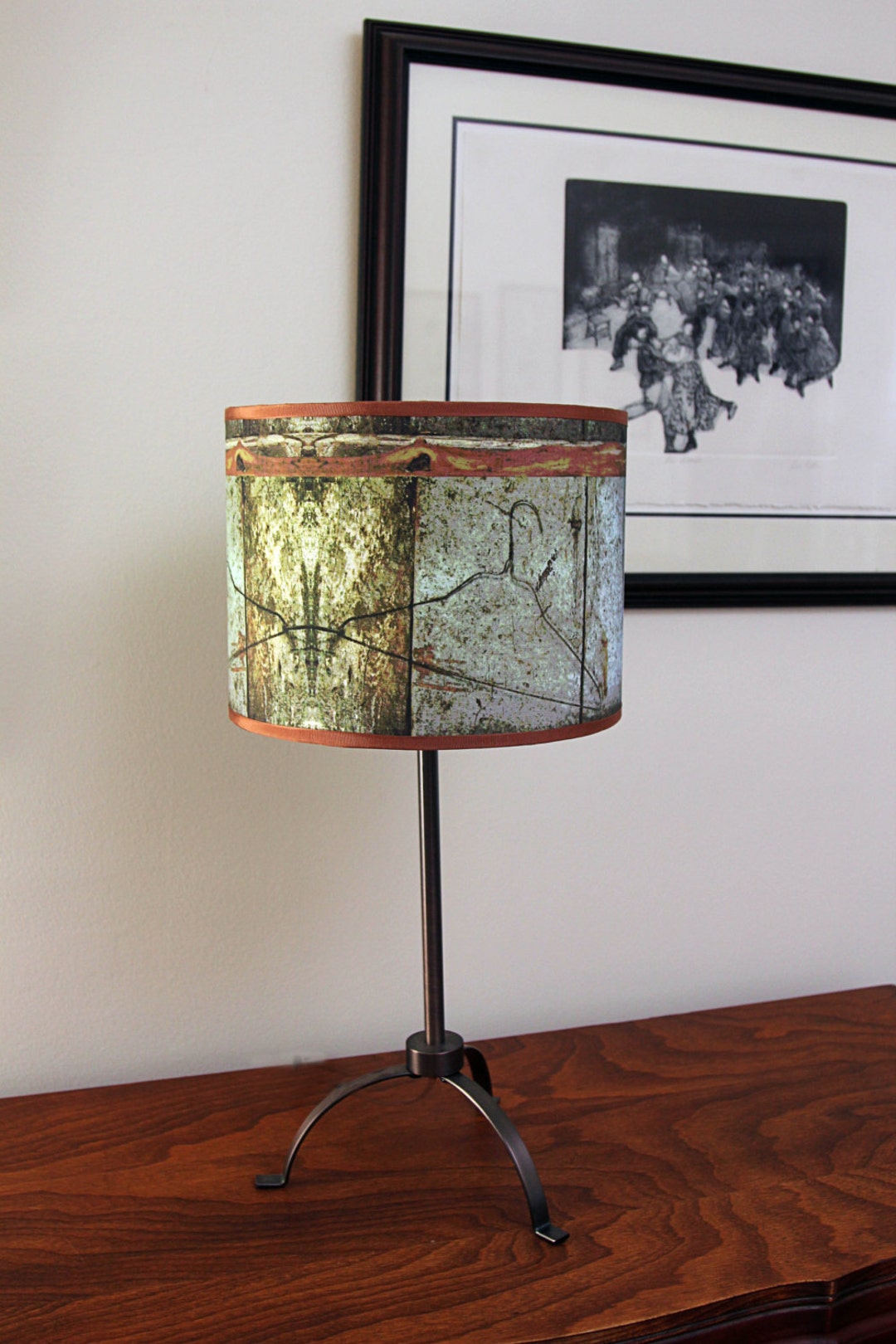 Green Drum Lampshade Funky Custom Lampshade Handmade - Etsy