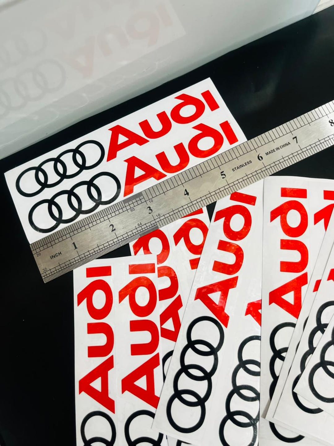 2x Audi Stickers for Cars – Mixed Sizes Badge, Logo & Stripe Decals - Etsy