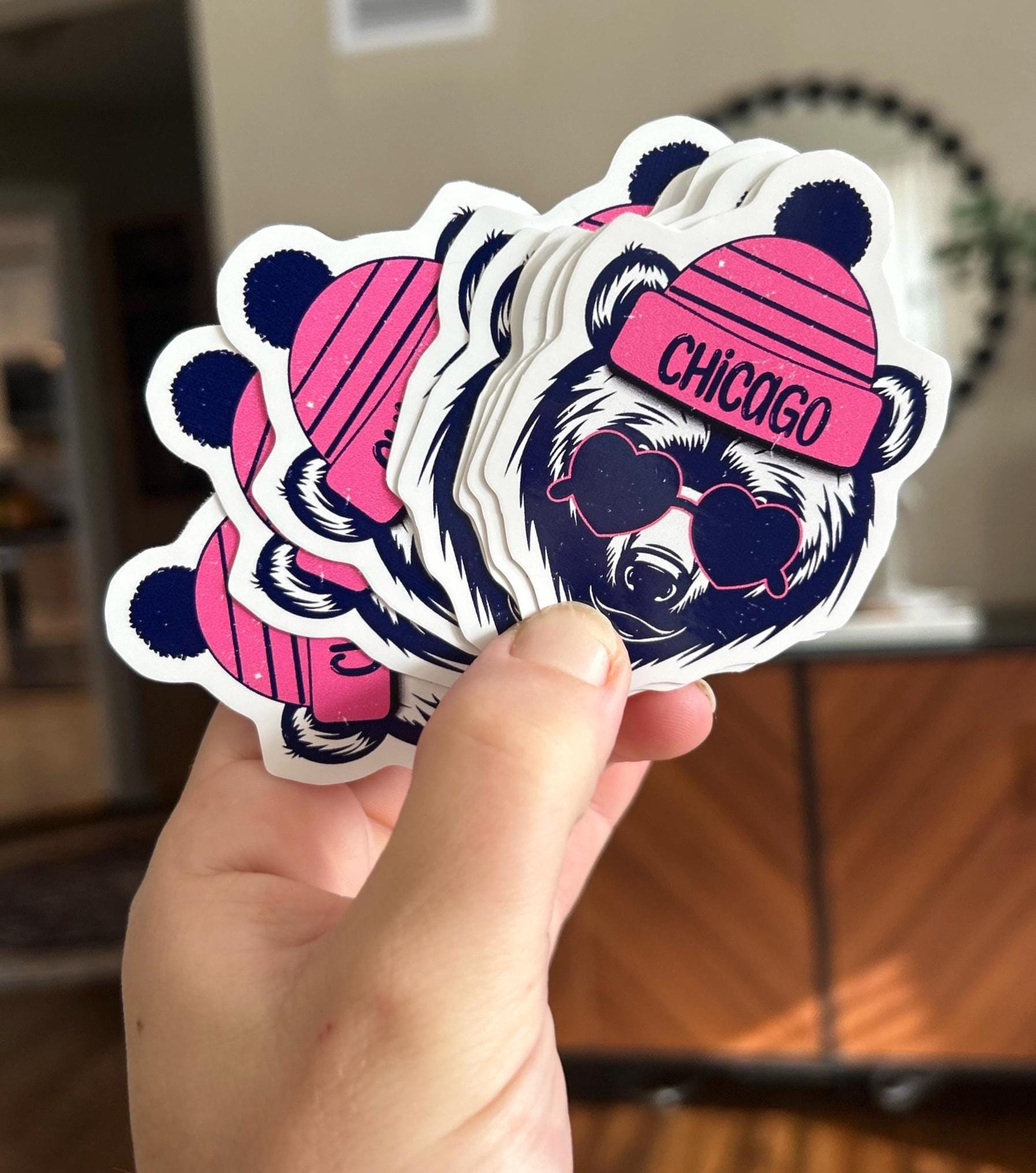Chicago Bear Die-cut Vinyl Sticker, 3 Inch, Windy City Sticker, Water ...