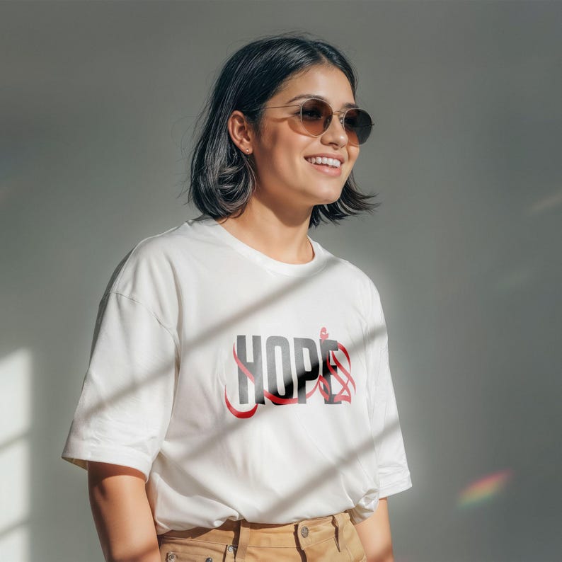 HOPE Arabic Calligraphy T Shirt Design | Al Amal Arabic Typography ...