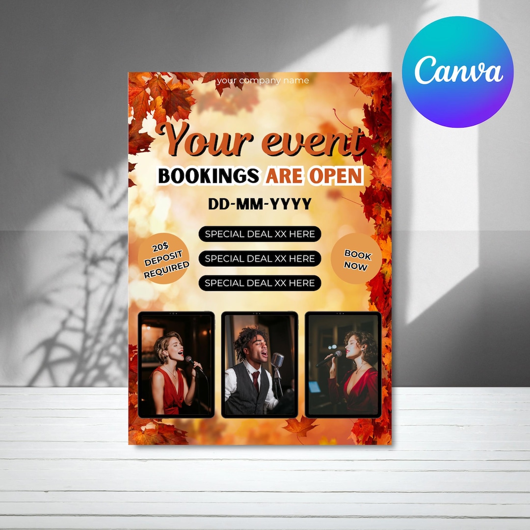Event Template | Editable Canva Flyer | Party, Gala, Celebration or ...