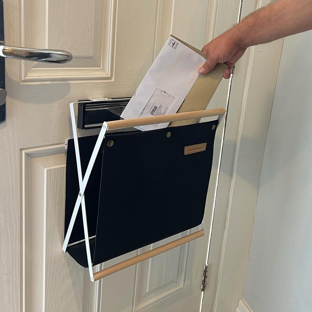 No-drill Letter Box Catcher, Metal Frame, Wooden Handle - Etsy