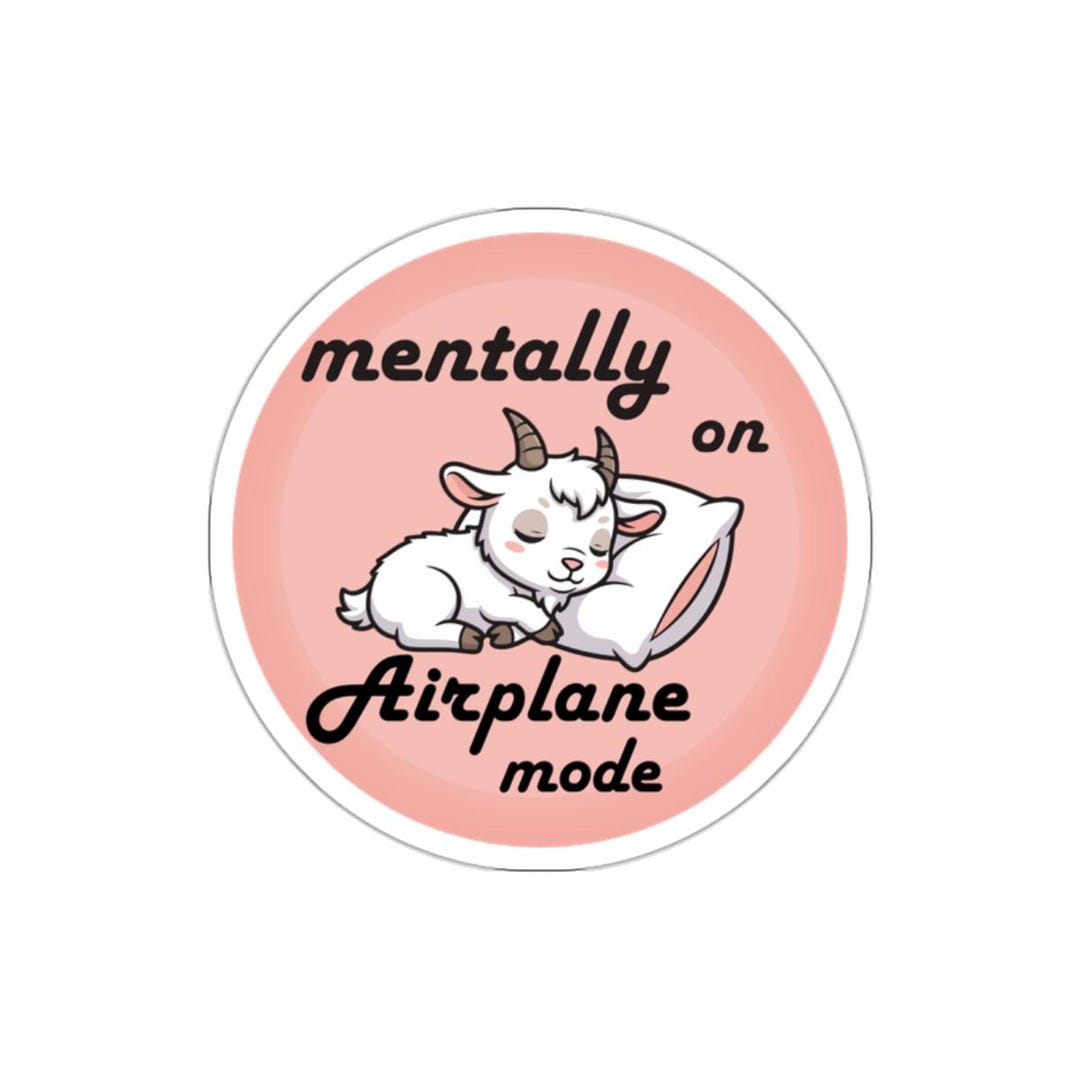 Adorable Sleeping Goat Die-cut Stickers, Cute Animal Stickers, Laptop ...