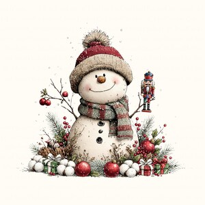 Blue Snowman Clipart Set | Winter Pngs | Cozy Holiday Graphics | 28 ...