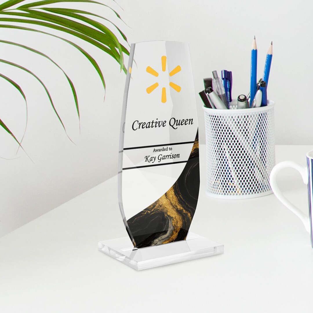 Creative Queen Award Plaque, Custom Name Trophy, Personalized Desk Gift ...