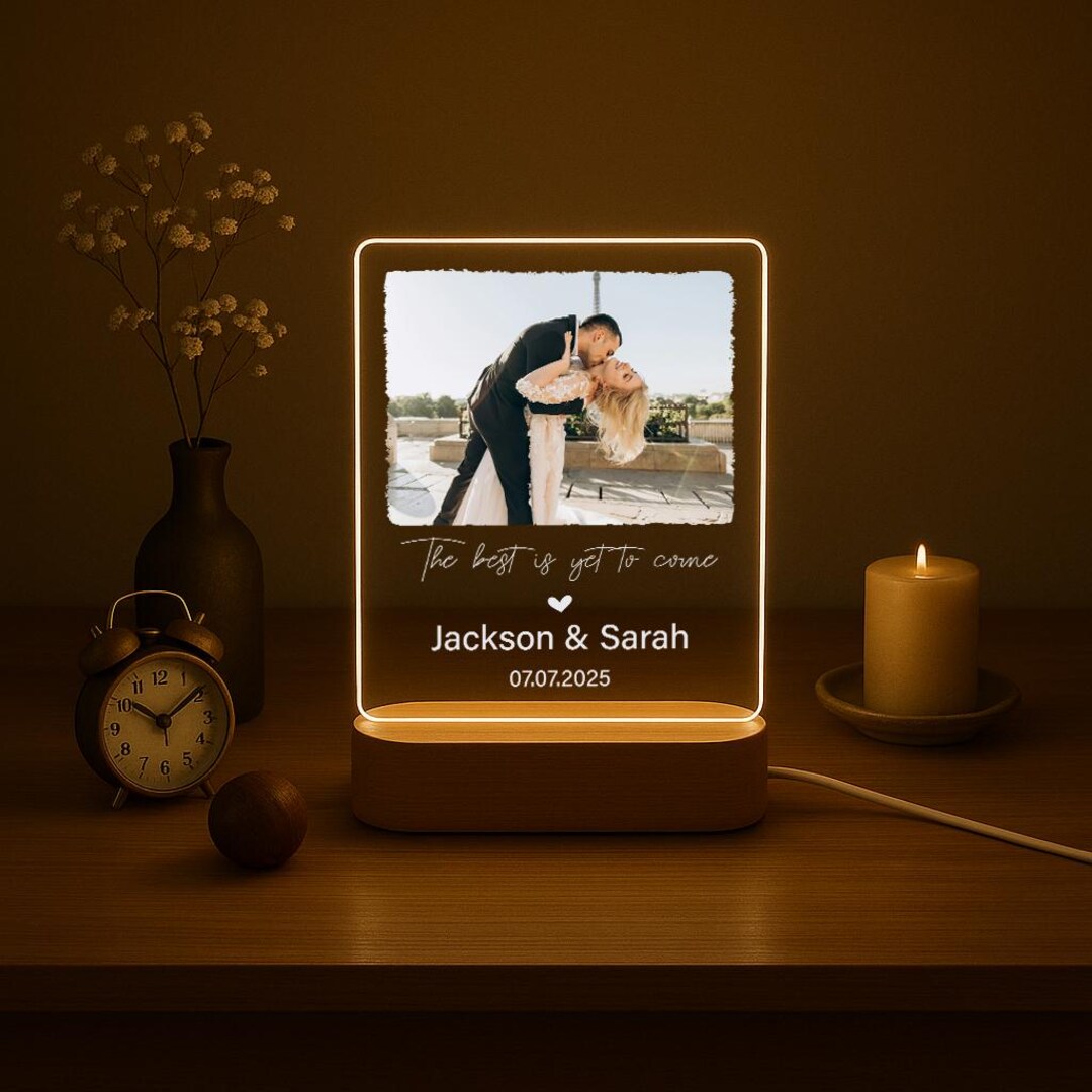 Personalized Photo Frame Night Light • Christmas Gift • Anniversary ...