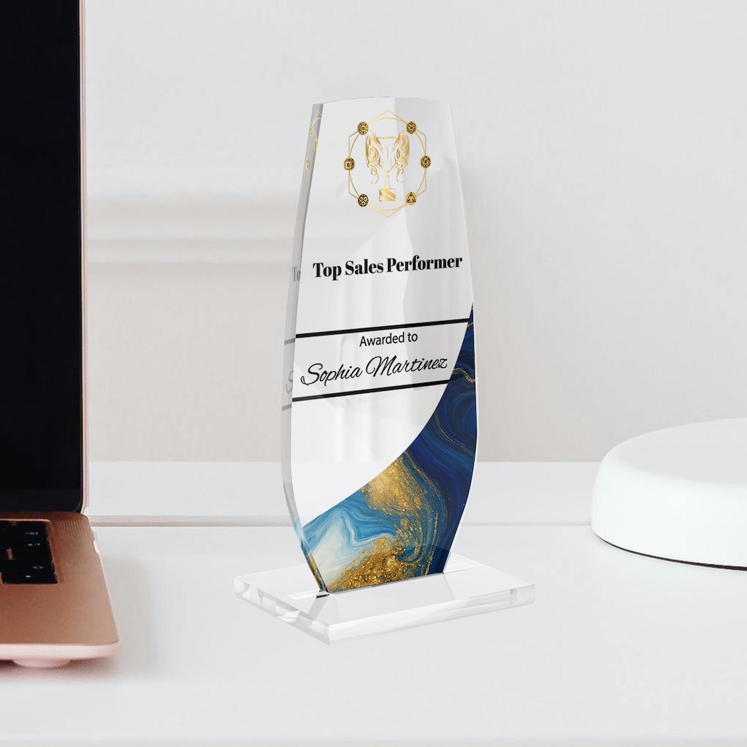 Personalized Sales Award Trophy – Top Performer Gift – Custom Employee ...