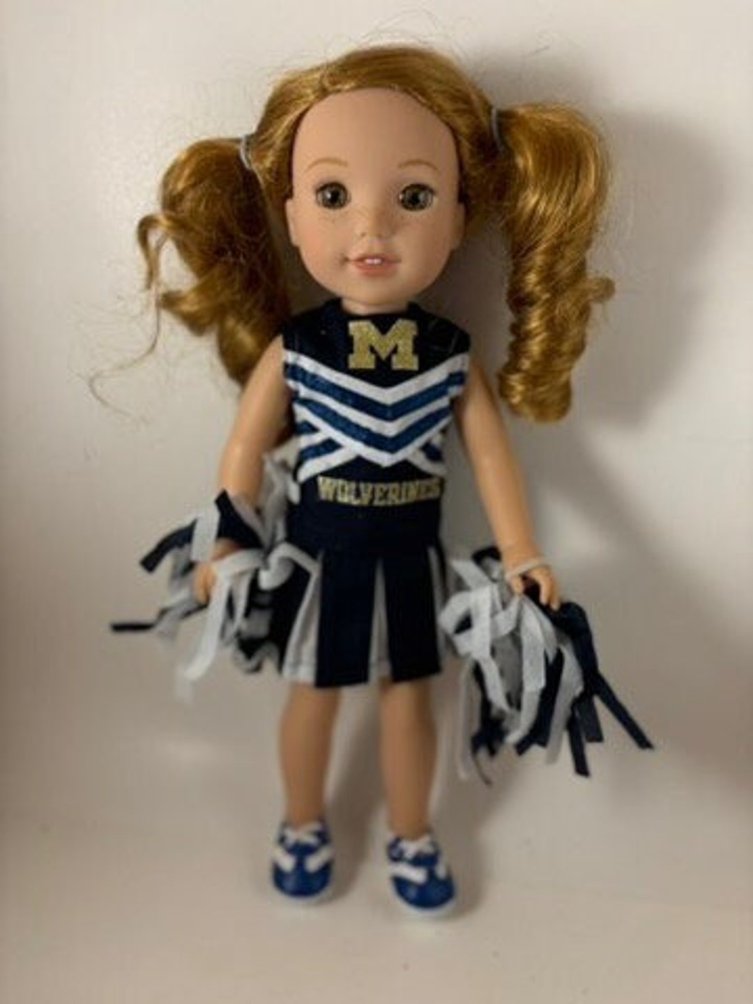 University of Michigan Doll Cheerleader Outfit Made to Fit 14.5 Inch ...
