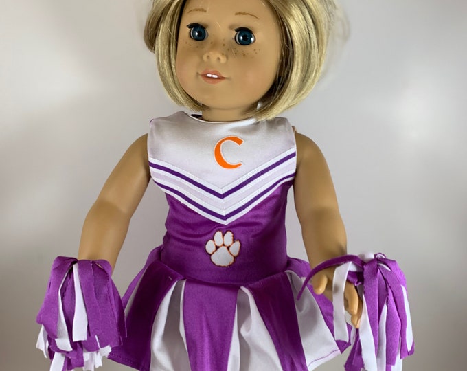 Clemson University Cheerleader Outfit, Made to Fit 18 Inch Dolls Such ...
