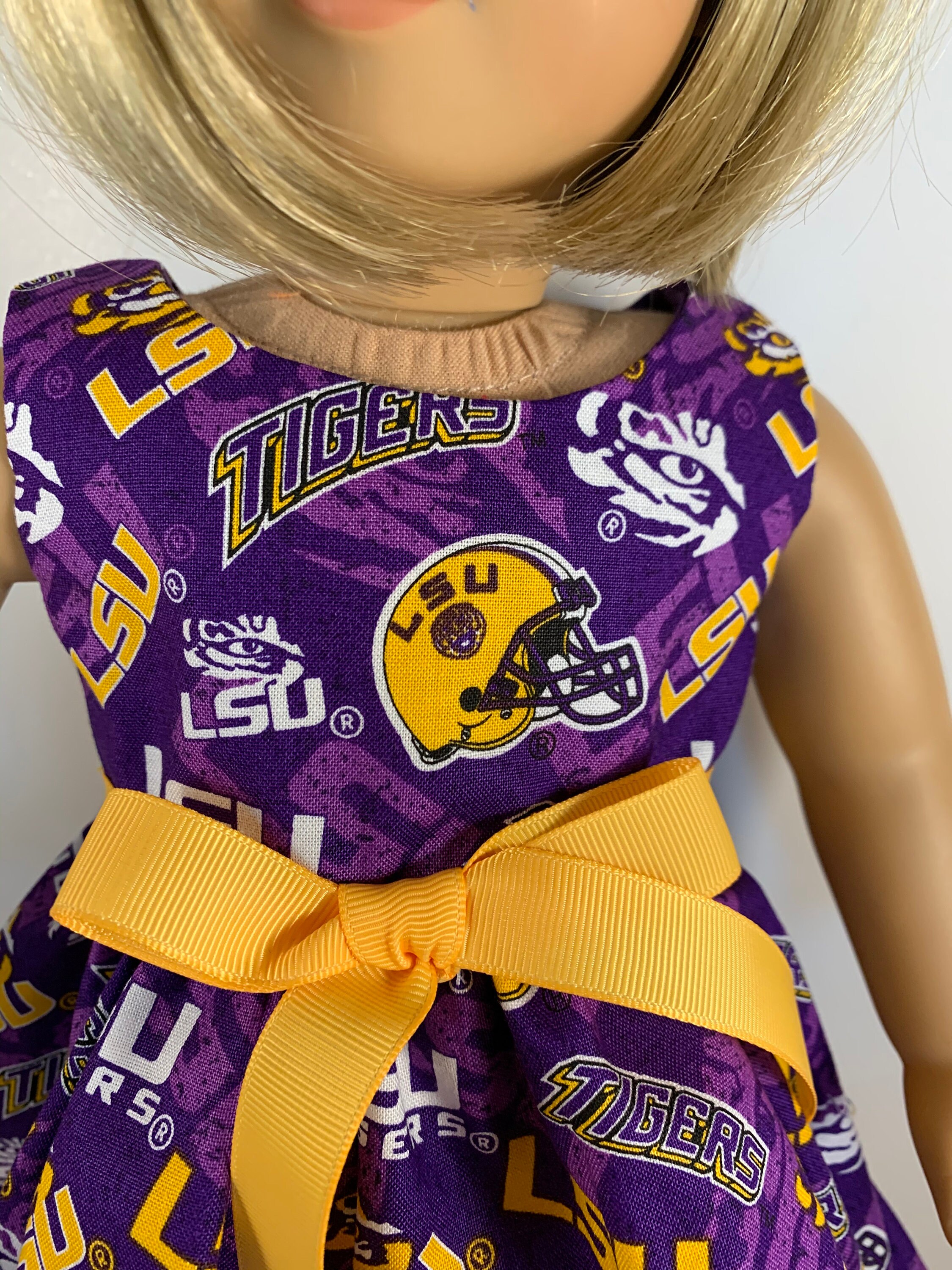 LSU Tone on Tone 18 Inch Game Day Dress Made to Fit 18 Inch - Etsy UK
