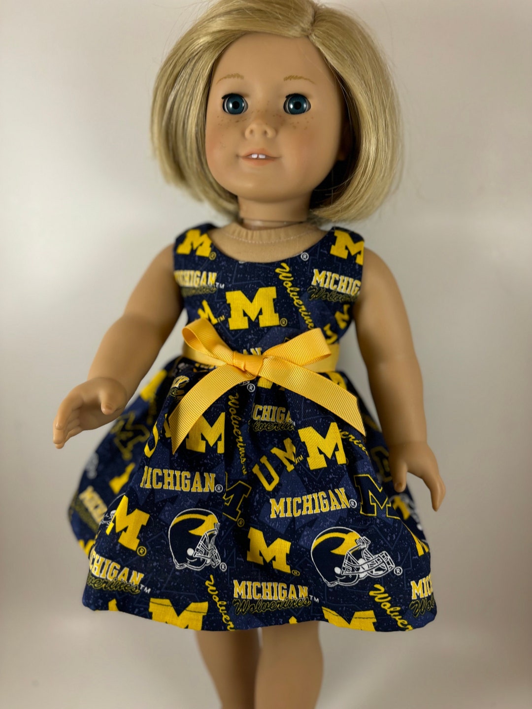 18 Inch University of Michigan Doll Game Day Dress, Made to Fit 18 Inch ...