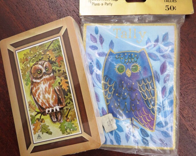 1970s Vintage Retro OWL Single Deck Playing Cards and Hallmark Owl ...