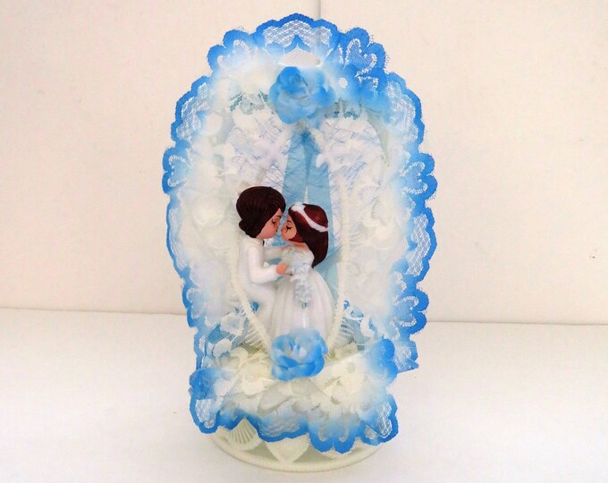 1973 Wedding Cake Topper by Amidan Specialties - Plastic Trellis Bride ...