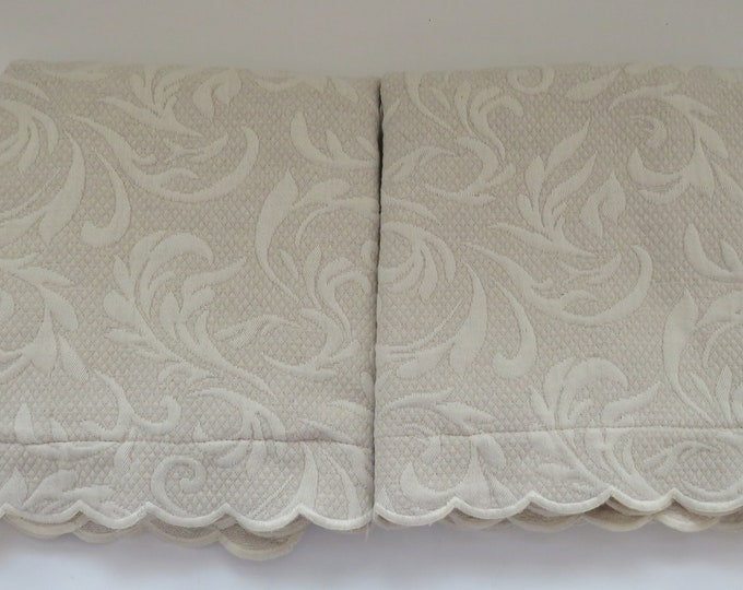 Pair CREAM Peacock Alley Matelasse Pillow Shams - Standard Shams ...