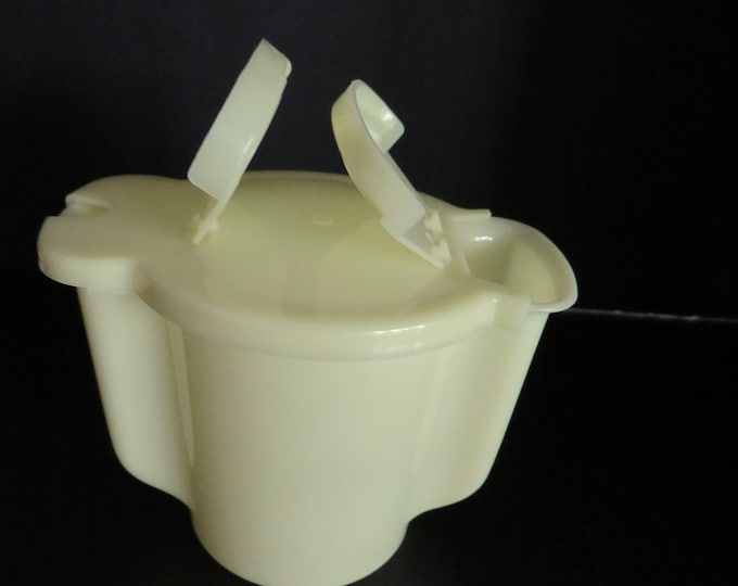 Tupperware Sugar Bowl With Flip Top Lid - Lemon Yellow - 1960s ...