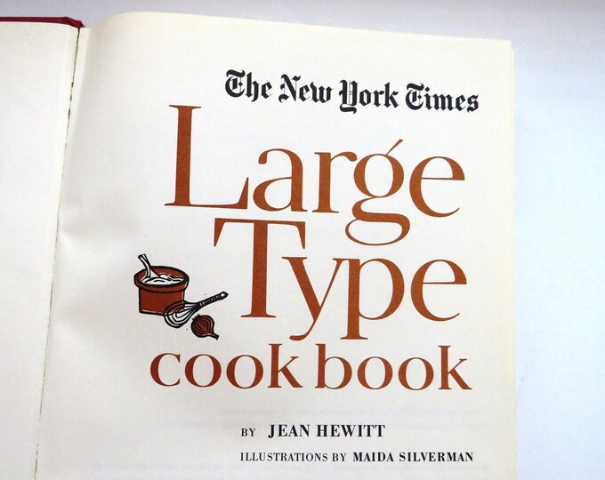 1968 the New York Times LARGE PRINT Cookbook by Jean Hewitt - 1st ...