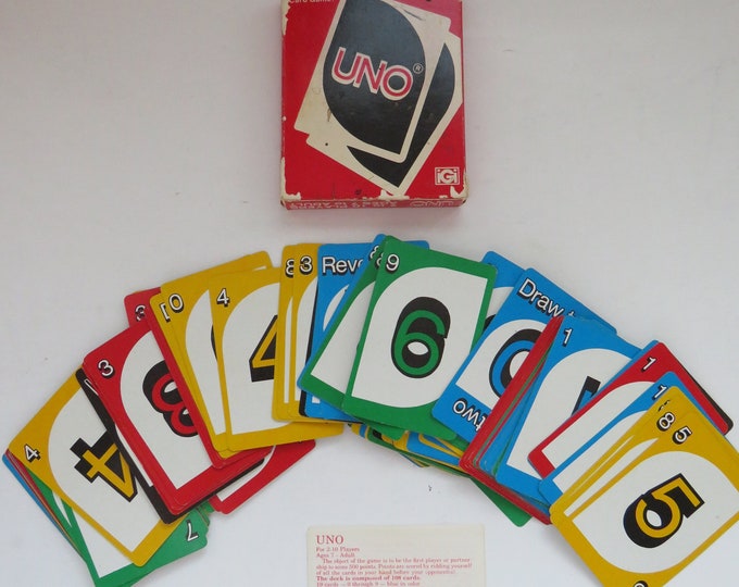 1979 UNO Card Game by International Games - Complete Boxed Set With ...