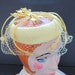 1950s Ring Hat With Veil - Lemon Yellow Hat Streamers Polka Dots Veil ...