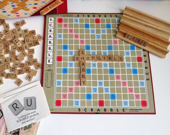 1989 Scrabble Board Game by Milton Bradley - 100 Letter Tiles Board ...