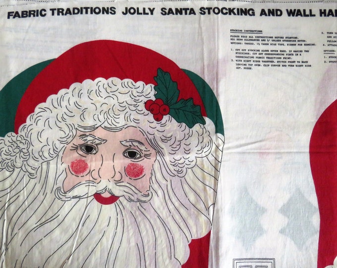 Traditional Santa Stocking Panel Craft Kit - DIY Cut and Sew Craft ...