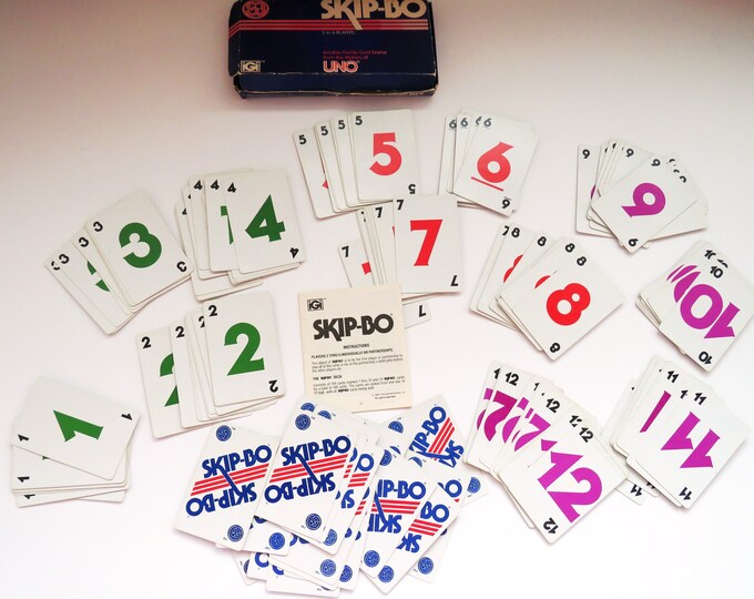 1980 SKIP BO Card Game Complete Boxed Set With Instructions Challenging ...