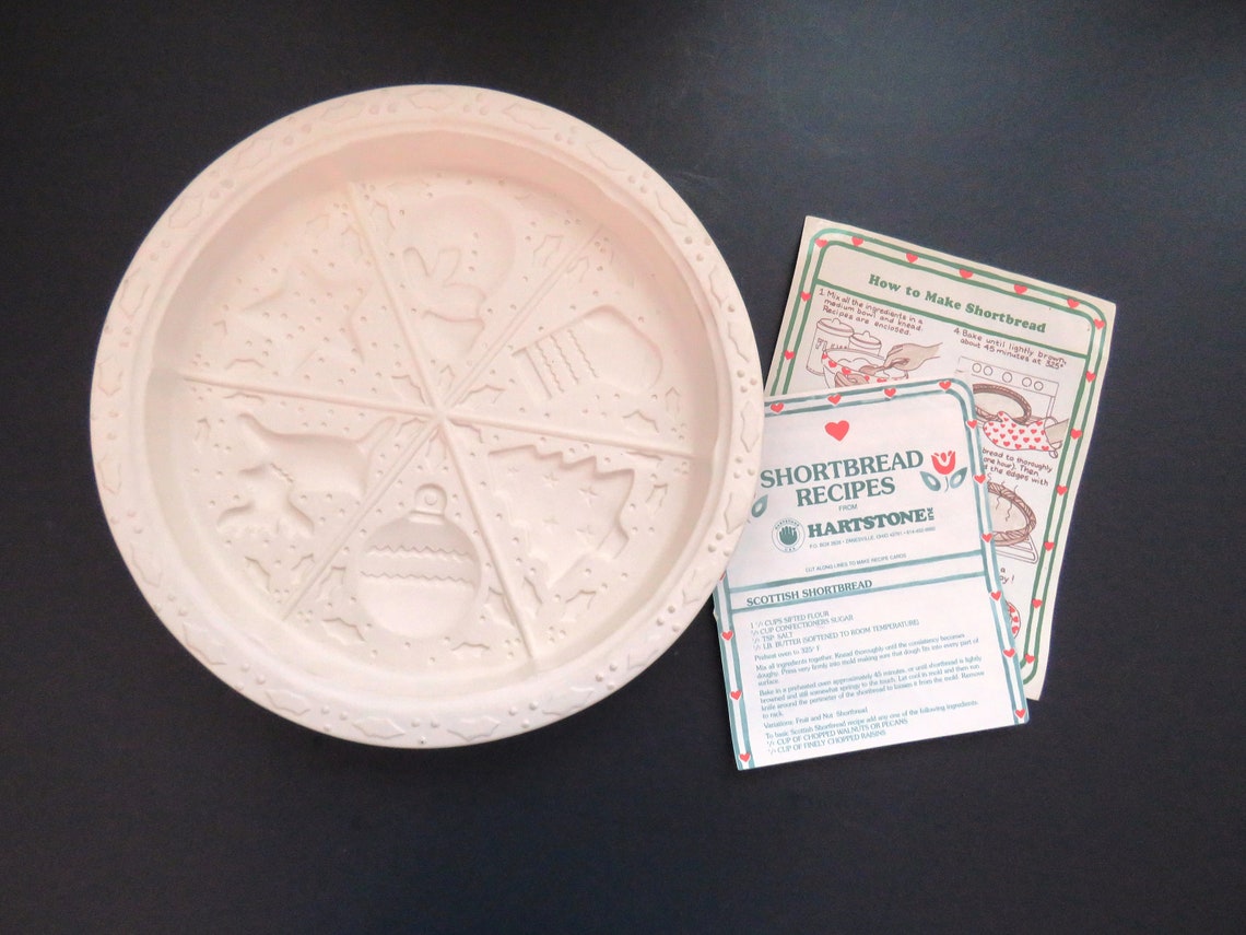 1993 Round Christmas Shortbread Cookie Mold by Hartstone - Etsy