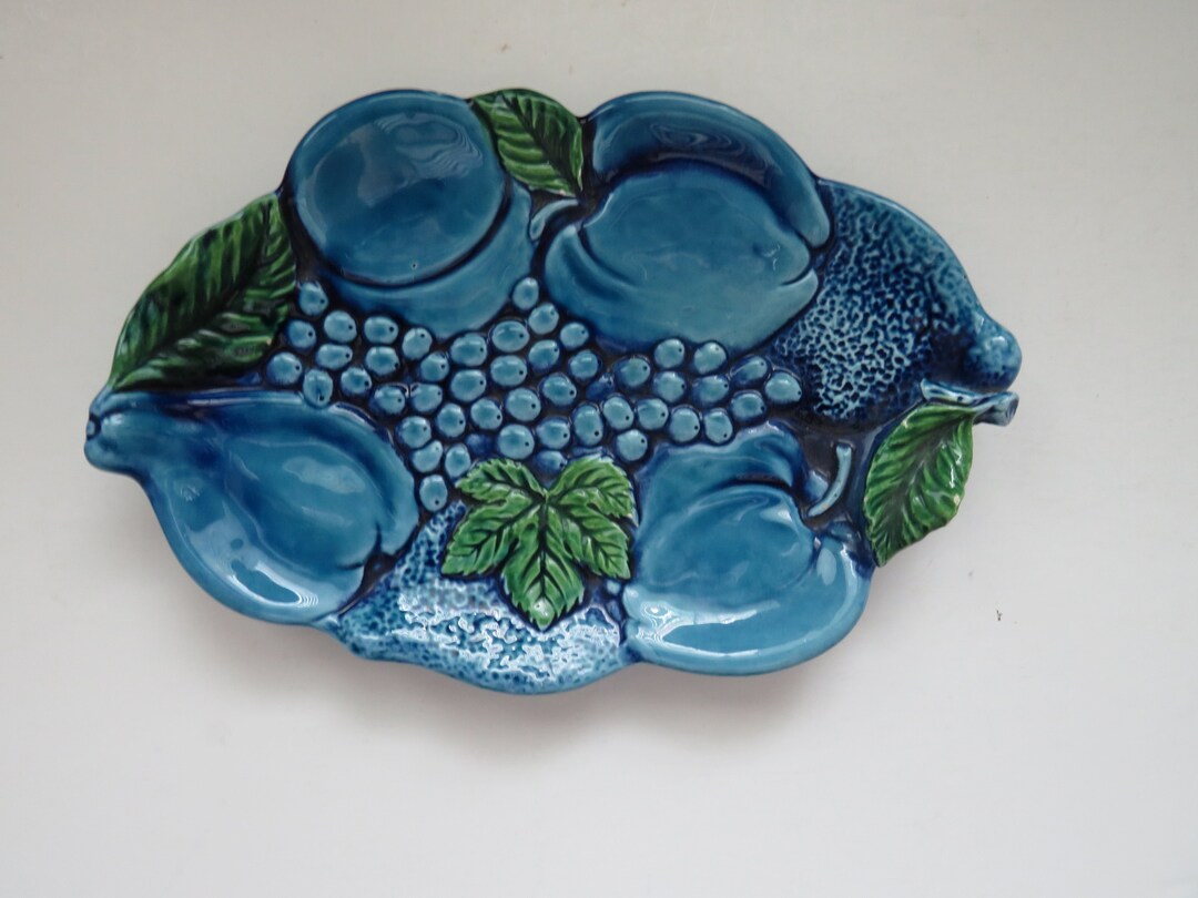 1960s Mid Century Retro Mod Relish Mood Indigo Blue Dish by Inarco Blue ...
